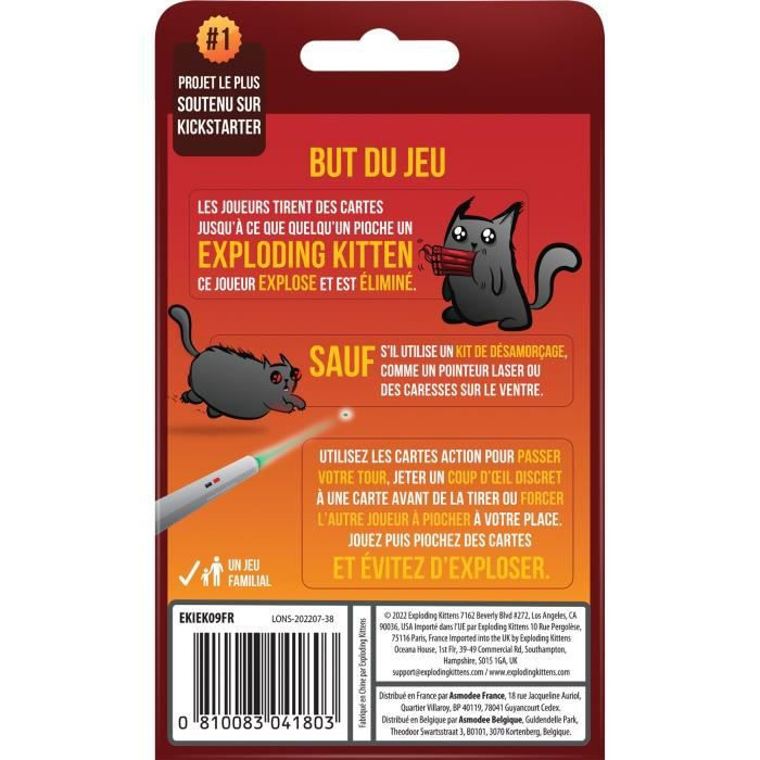 Exploding Kittens 2 Joueurs - Asmodee - Jeu De Société à Prix Carrefour