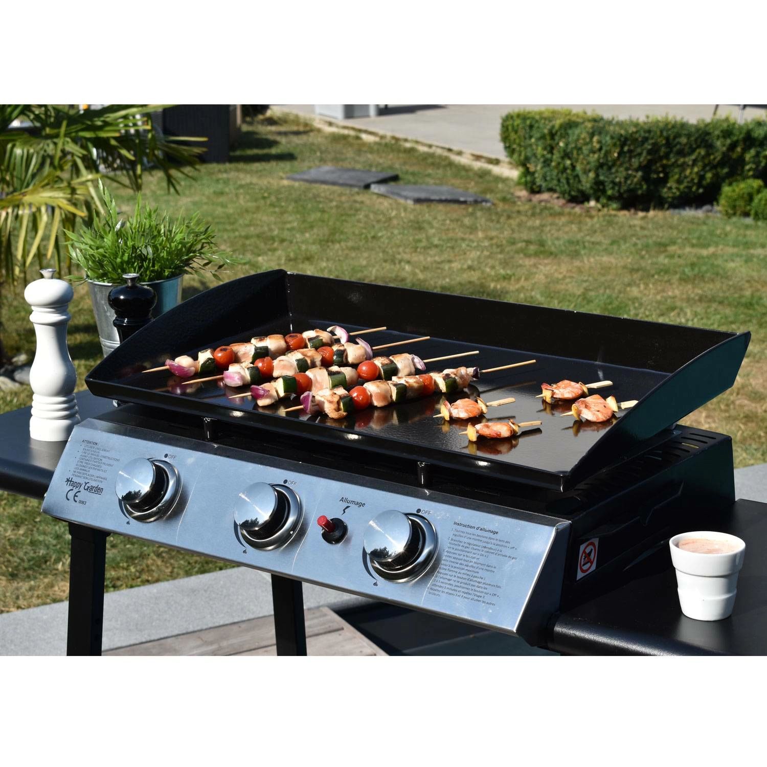 Cooker - Plancha À Gaz Ii Avec Chariot - 3 Brûleurs 7,5 Kw à Prix Carrefour