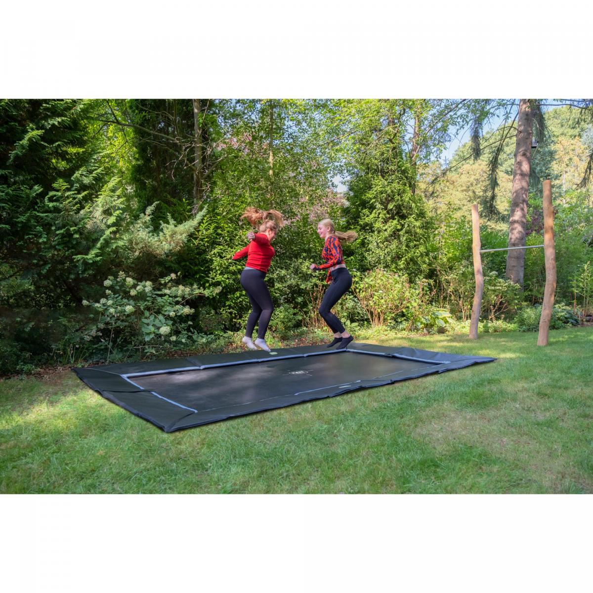 Trampoline Enterré Au Niveau Du Sol Dynamic Sports 305x519cm - Noir à ...