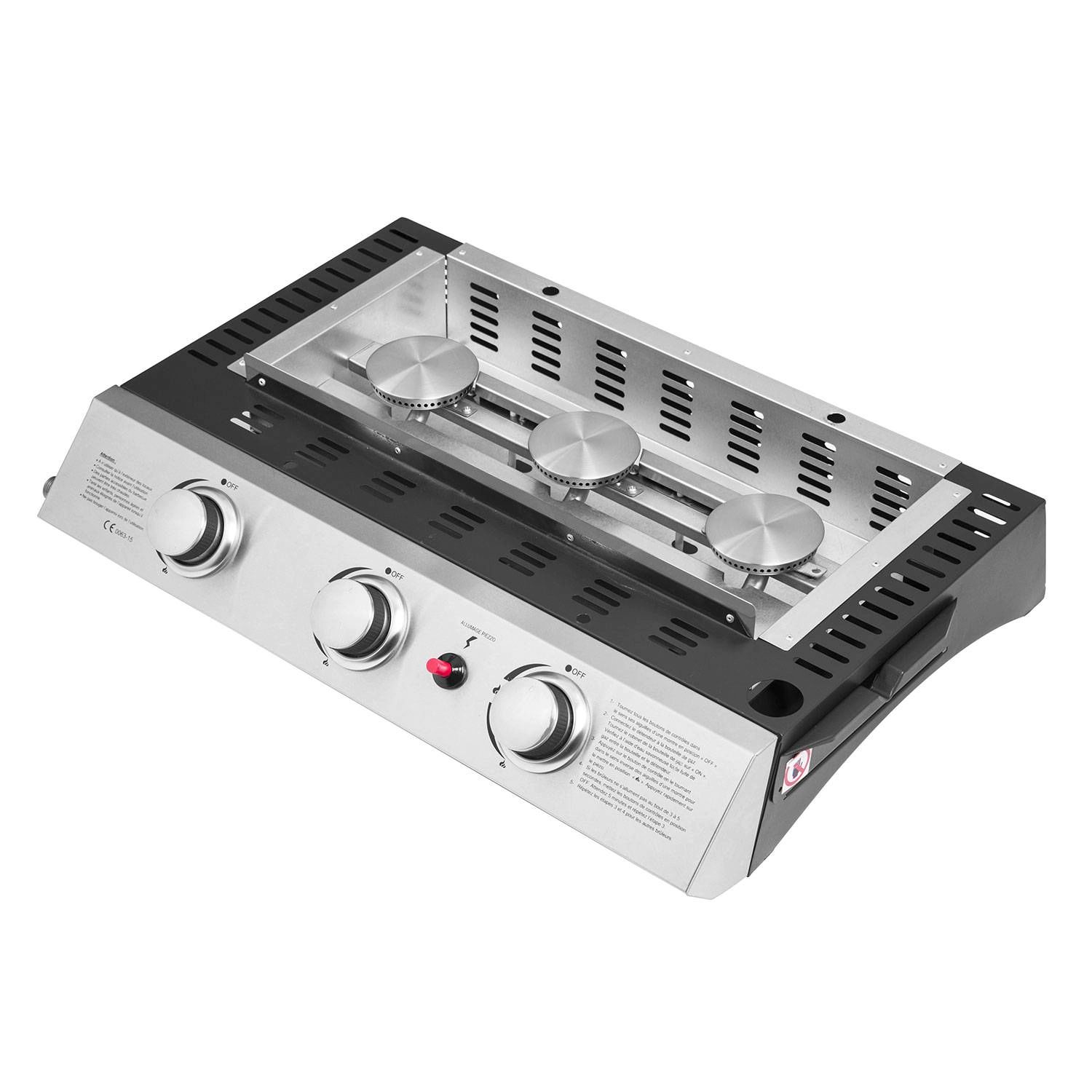 Cooker - Plancha À Gaz Ii Avec Chariot - 3 Brûleurs 7,5 Kw à Prix Carrefour