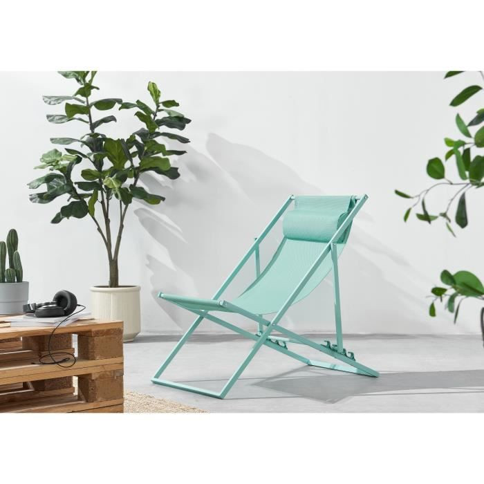 Chilienne Paros - Structure En Acier - L 63 X P 104 X H 85 Cm - Vert ...