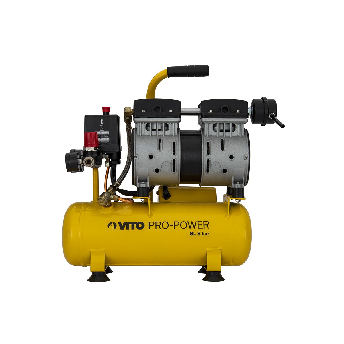 Compresseur D'air Silencieux 6l 8 Bar 0.7 Cv 500w Vito à Prix Carrefour