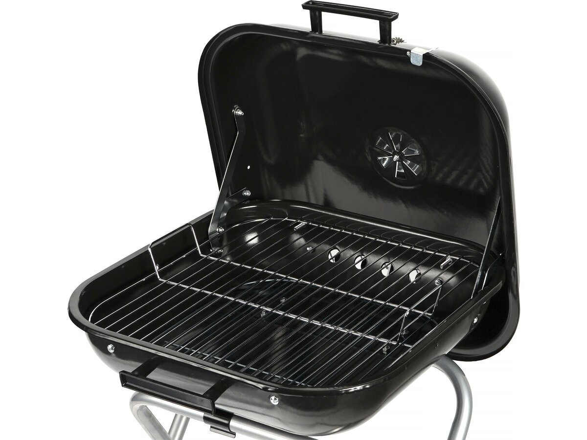 Barbecue Charbon De Bois Pliable "sultan" - 48 X 46 X 79 Cm - Noir à ...