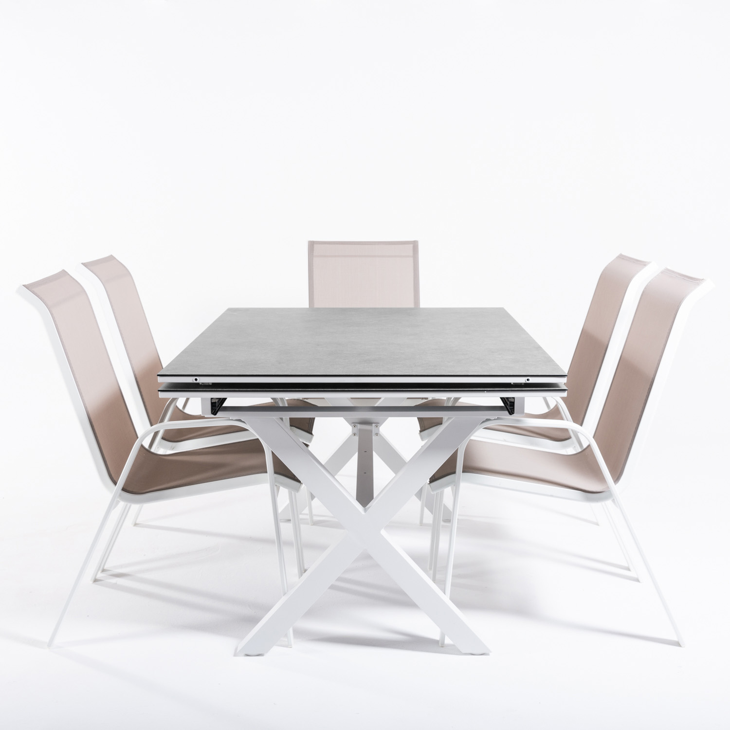 Ensemble De Tables Et Chaises Empilables Pour Terrasse,table Extensible ...