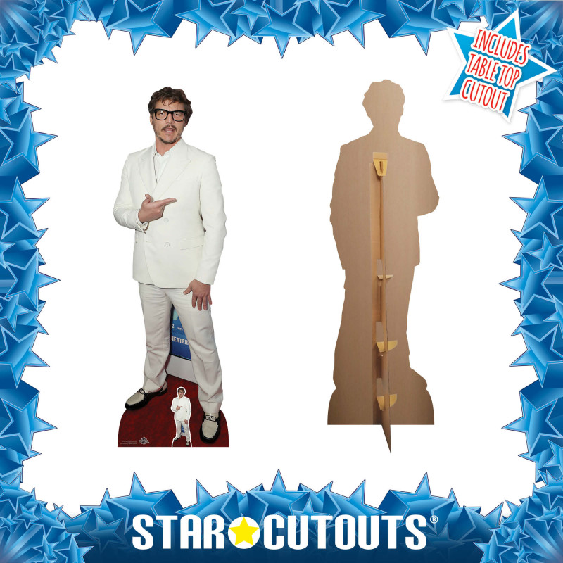 Figurine En Carton Pedro Pascal - Costume Blanc - Acteur Américain ...