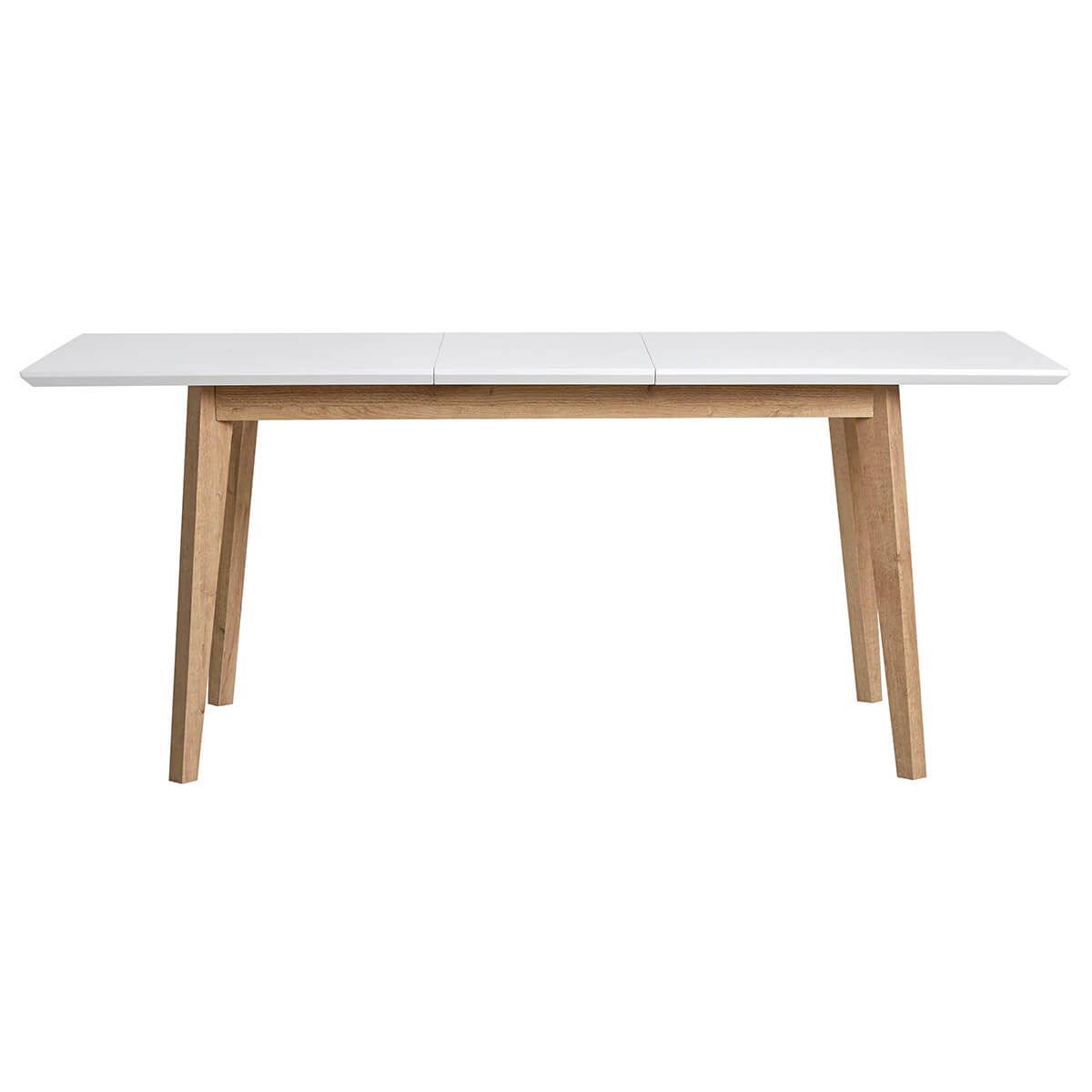 Rune - Table Repas Extensible Aspect Chêne Et Blanc à Prix Carrefour
