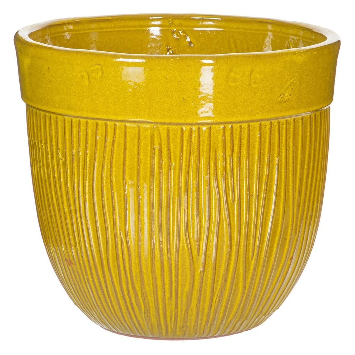 Set De Pots De Fleurs 38 X 38 X 35 Cm Céramique Jaune (3 Pièces) à Prix ...