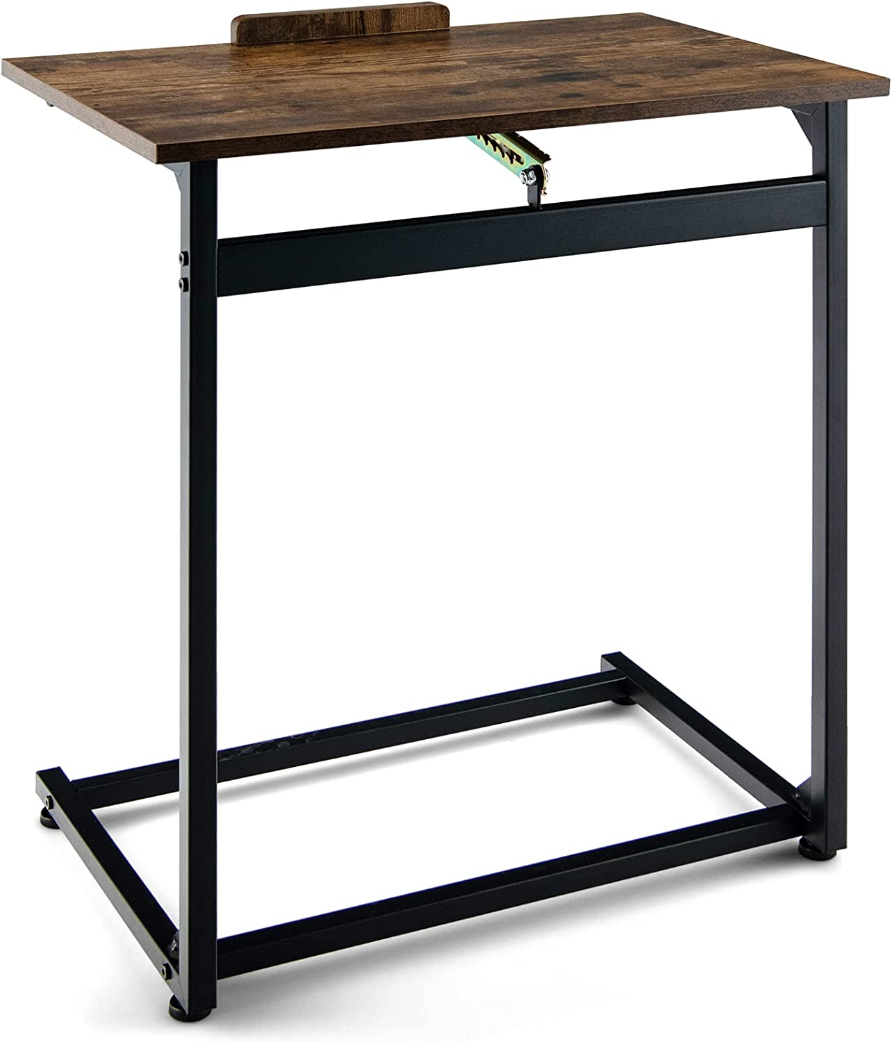 Costway Table D’appoint En Forme De C, Plateau Réglable À 5 Positions à ...