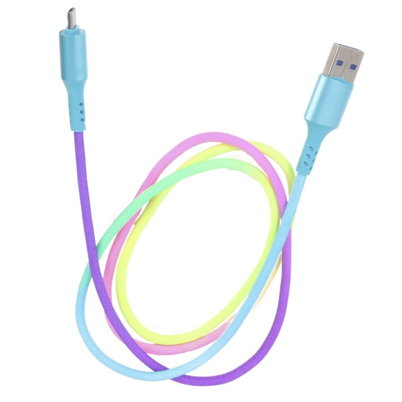 Paris Prix - Câble Micro Usb "rainbow" 100cm Multicolore à Prix Carrefour
