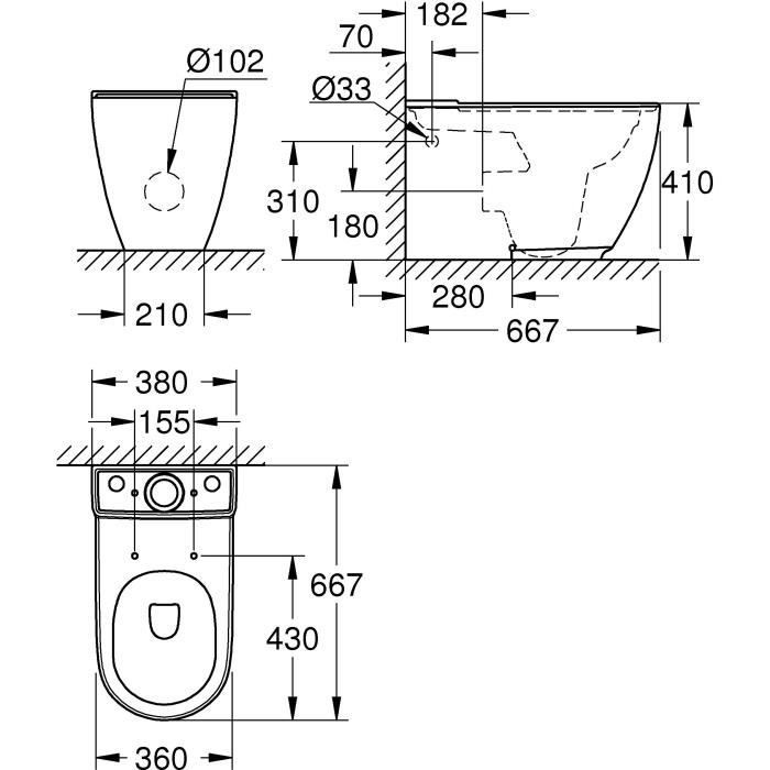 Grohe - Cuvette Wc A Poser à Prix Carrefour