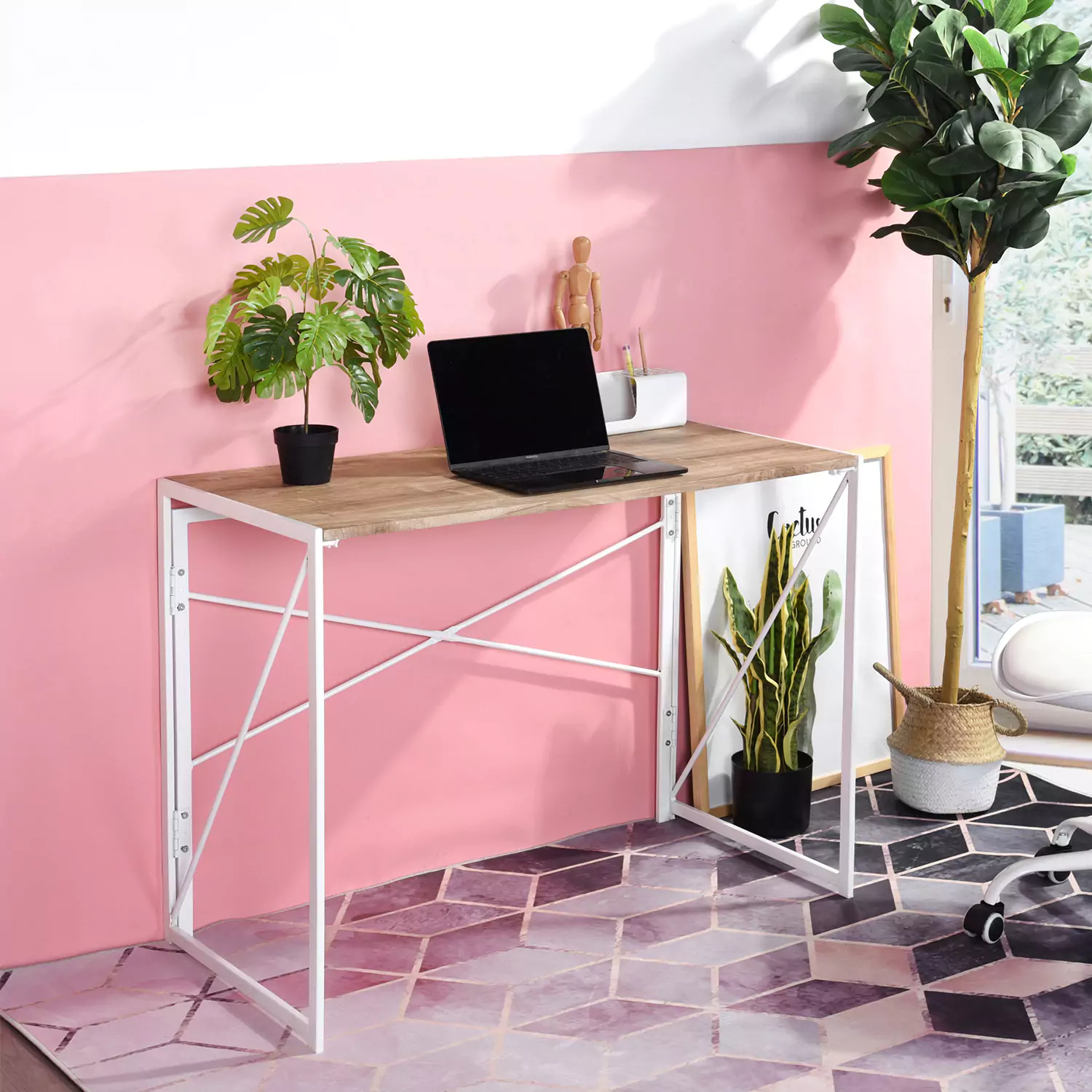 Bureau Pliant Pour Petits Espaces Table D'ordinateur Pliante Poste De ...