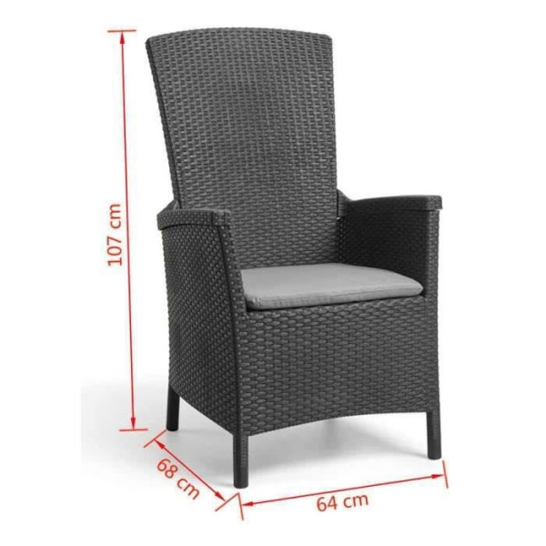 Allibert By Keter Fauteuil De Jardin Vermont - Dossier Inclinable ...