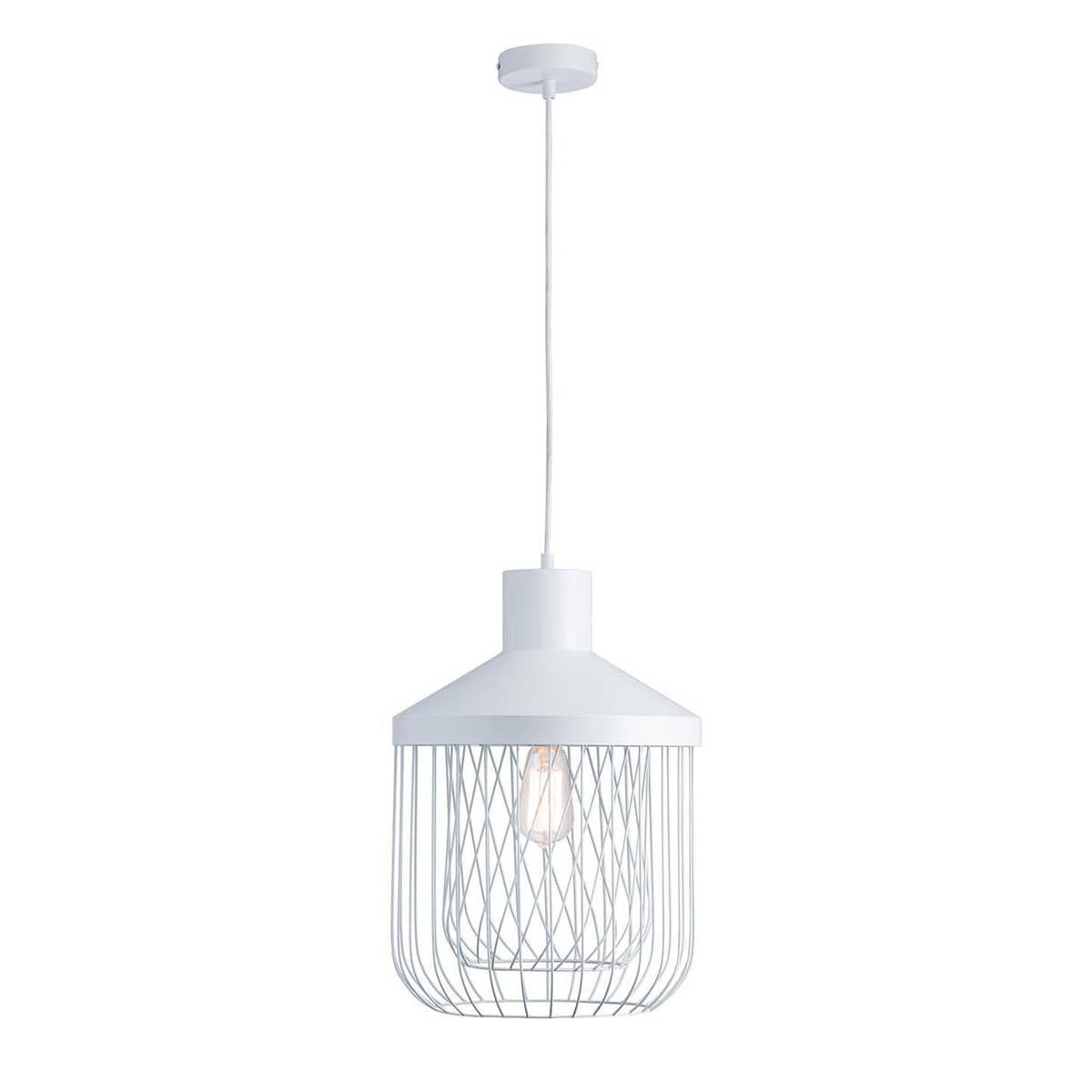 Kaiola - Suspension Cage En Métal Blanc à Prix Carrefour