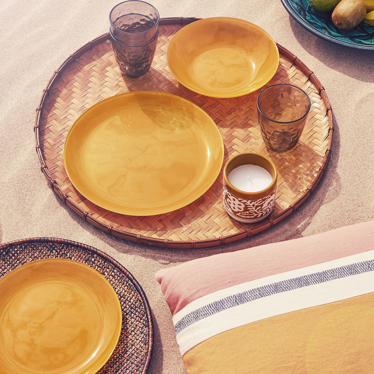 Assiette Plate Luminarc Arty Jaune Verre (ø 26 Cm) (12 Unités) à Prix ...