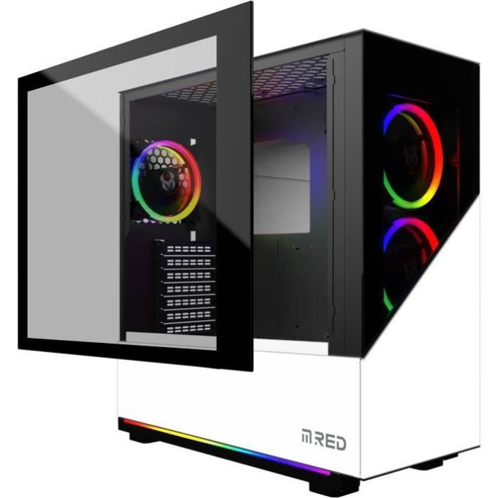 Mred - Boîtier Pc Gamer Atx - Blanc Rgb Elite à Prix Carrefour
