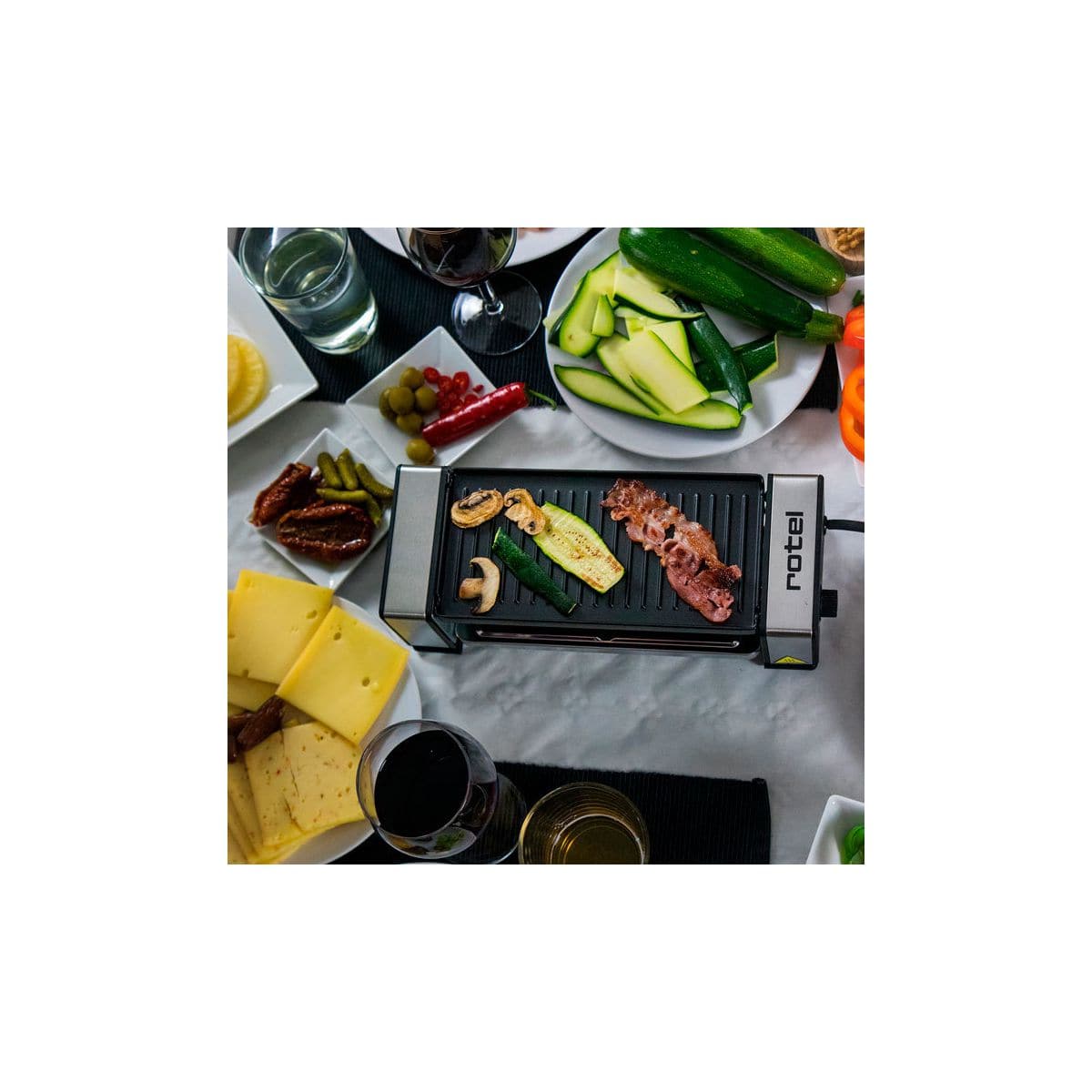 Appareil À Raclette Pour 2 Personnes Avec Poêlons Et Spatules Rotel à ...