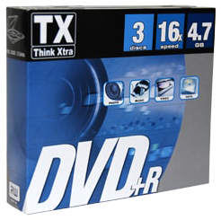 Pack De 3 Dvd+r 4.7go Tx Think Xtra 16x à Prix Carrefour