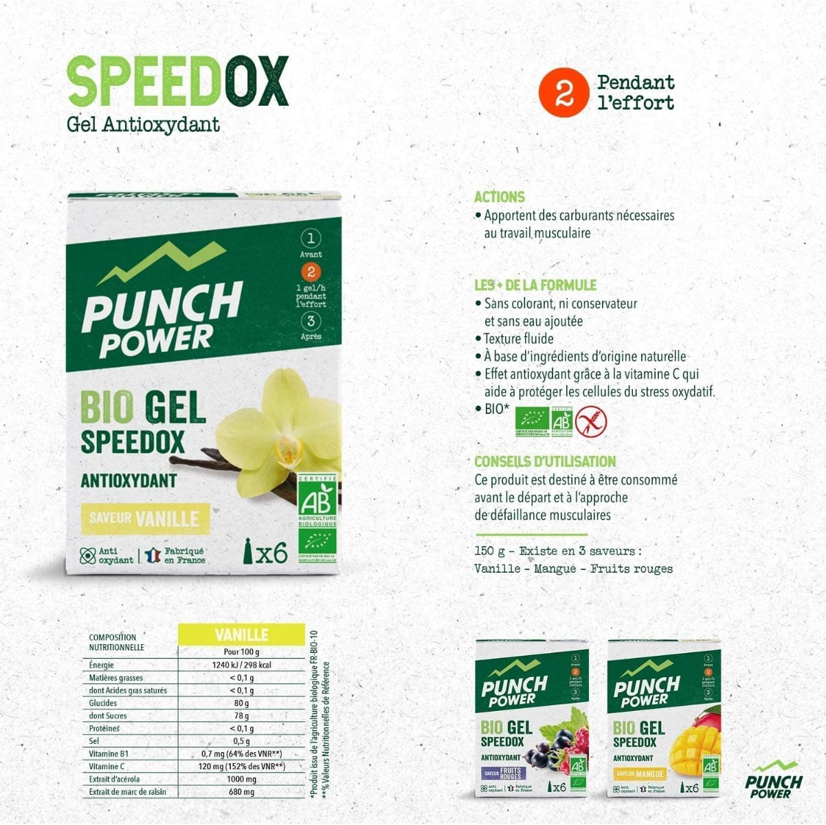 Punch Power Bio Gel Speedox-fruits Rouges-lot De 40 : les 40 boîtes de ...