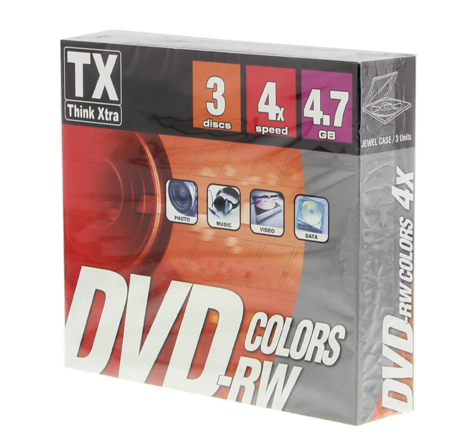 Pack De 3 Dvd-rw 4.7go Tx Think Xtra Jewel Case à Prix Carrefour