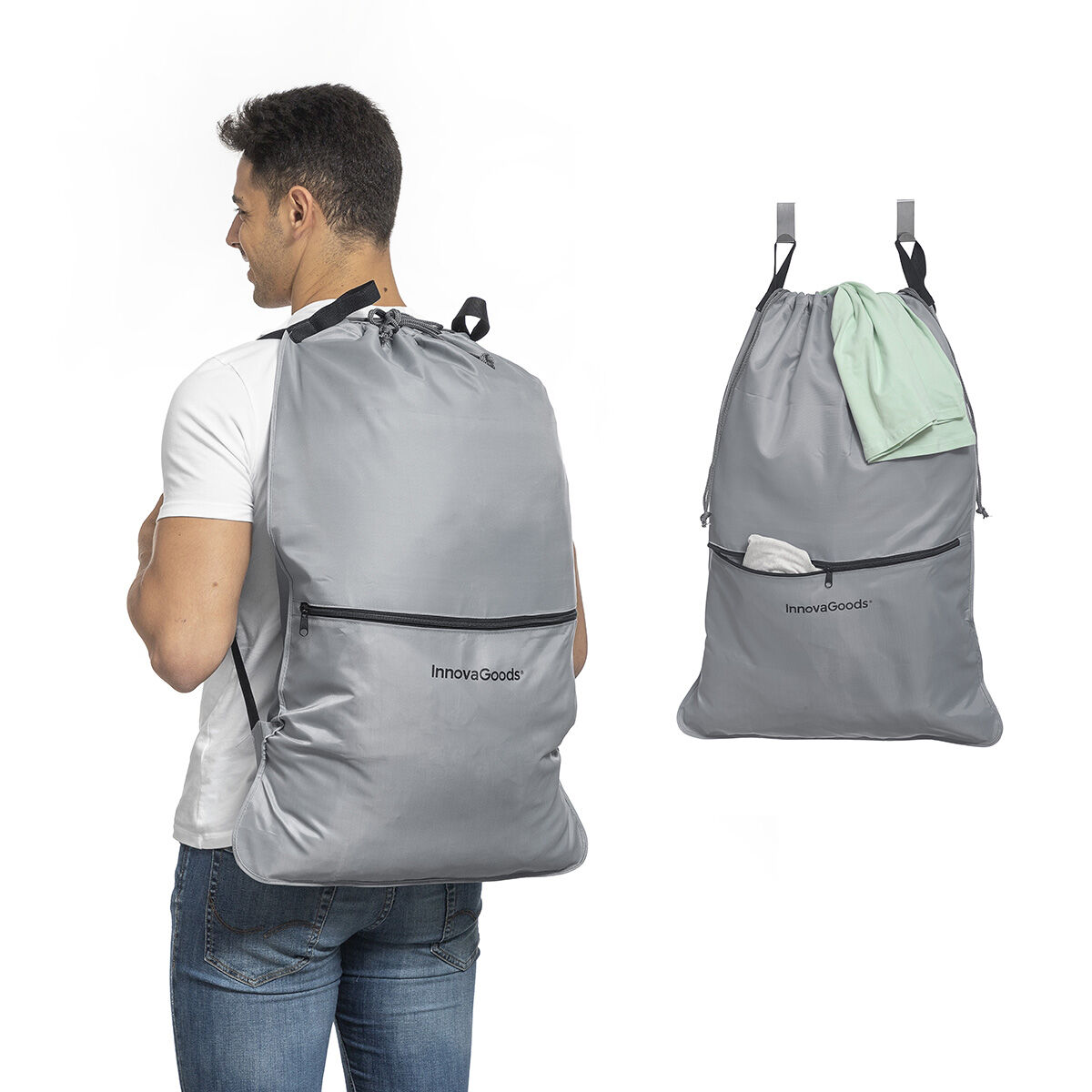 Sac À Dos À Linge-sac Pour La Lessive Clepac Innovagoods à Prix Carrefour