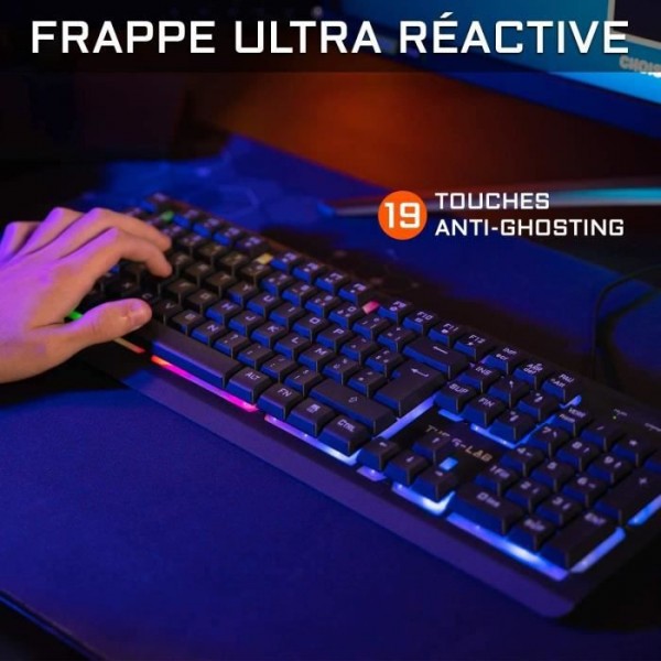 Pack Gaming Iridium - The G-lab - Clavier 160 Fr + Souris Kult 170 à ...