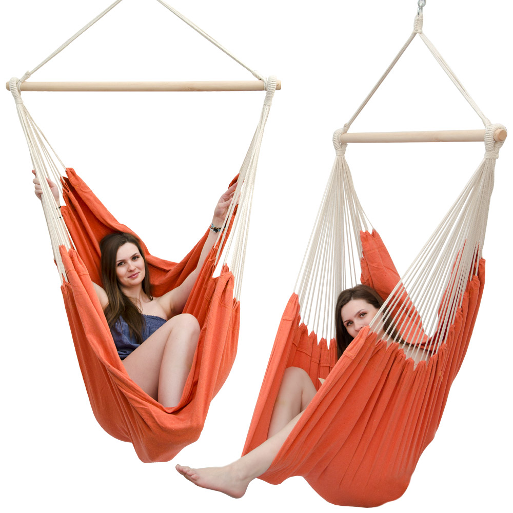 Hamac Suspendu Pour S'asseoir Xxl 185x130cm 100% Coton 150kg Siège Pour ...