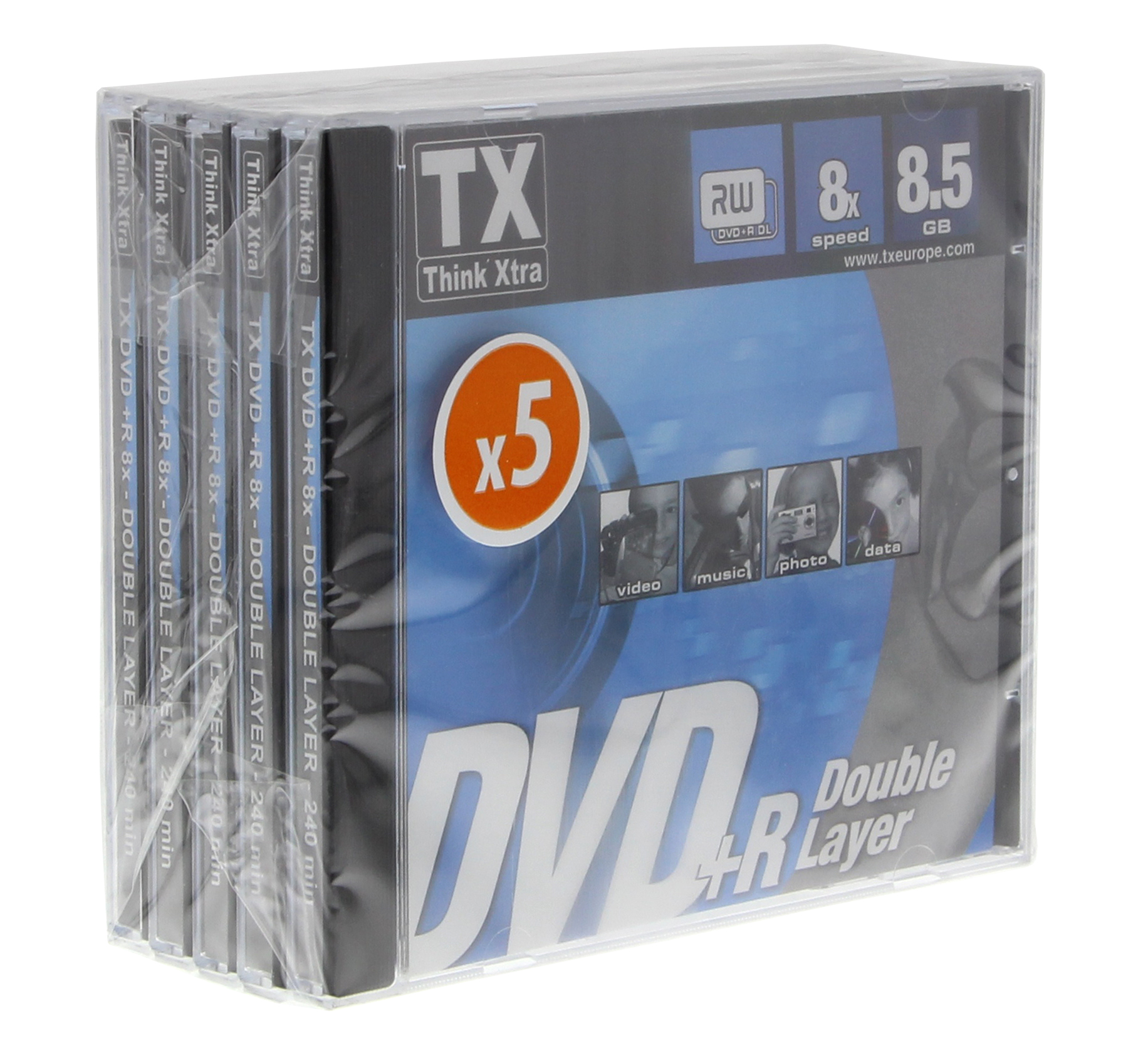 Pack De 5 Dvd-r 8.5go Tx Think Xtra Double Couche à Prix Carrefour