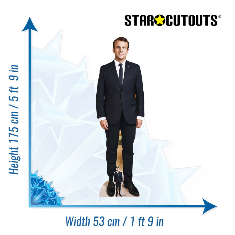 Figurine En Carton Emmanuel Macron - Président De La République - 175 ...