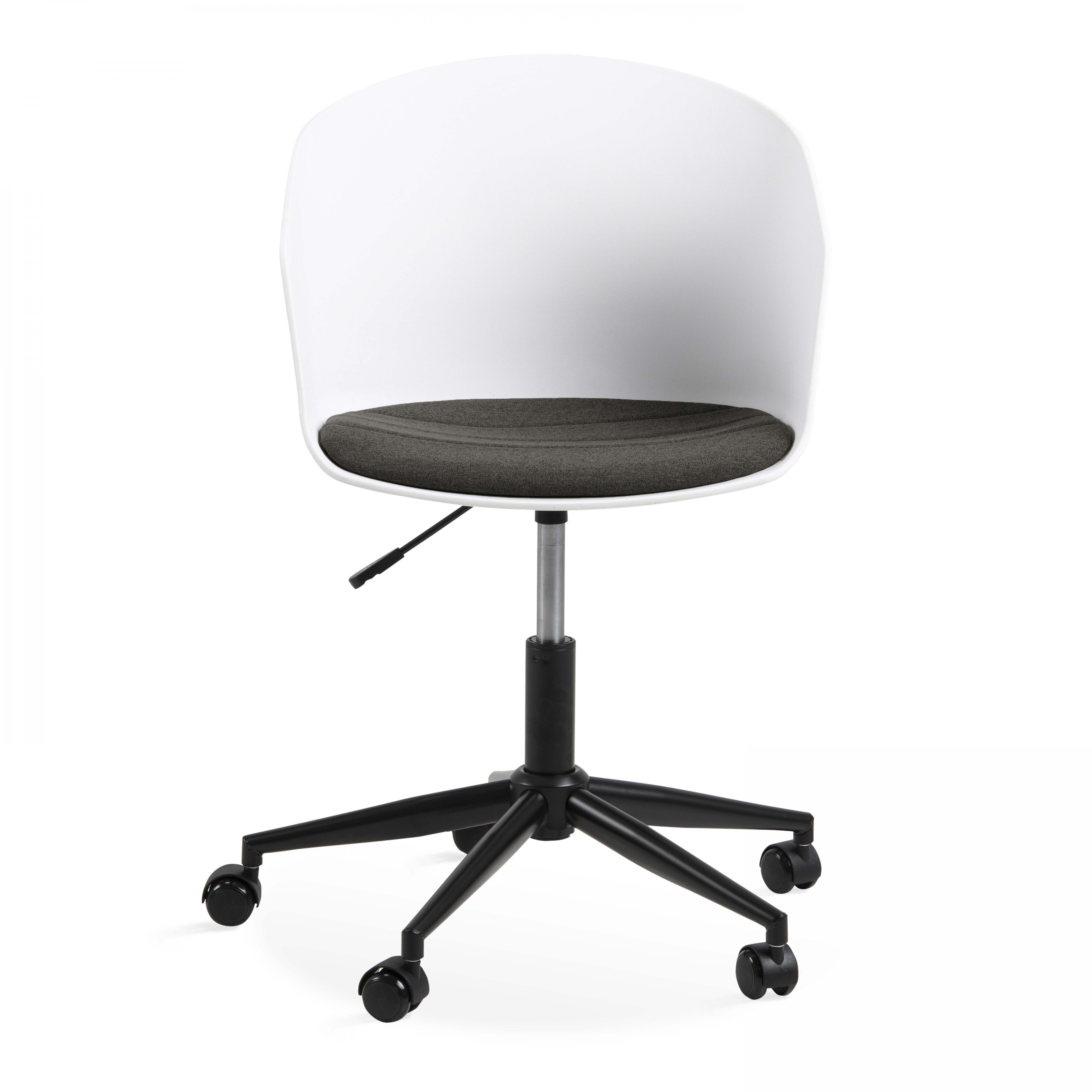 Fauteuil De Bureau À Roulettes Pivotant Blanc à Prix Carrefour