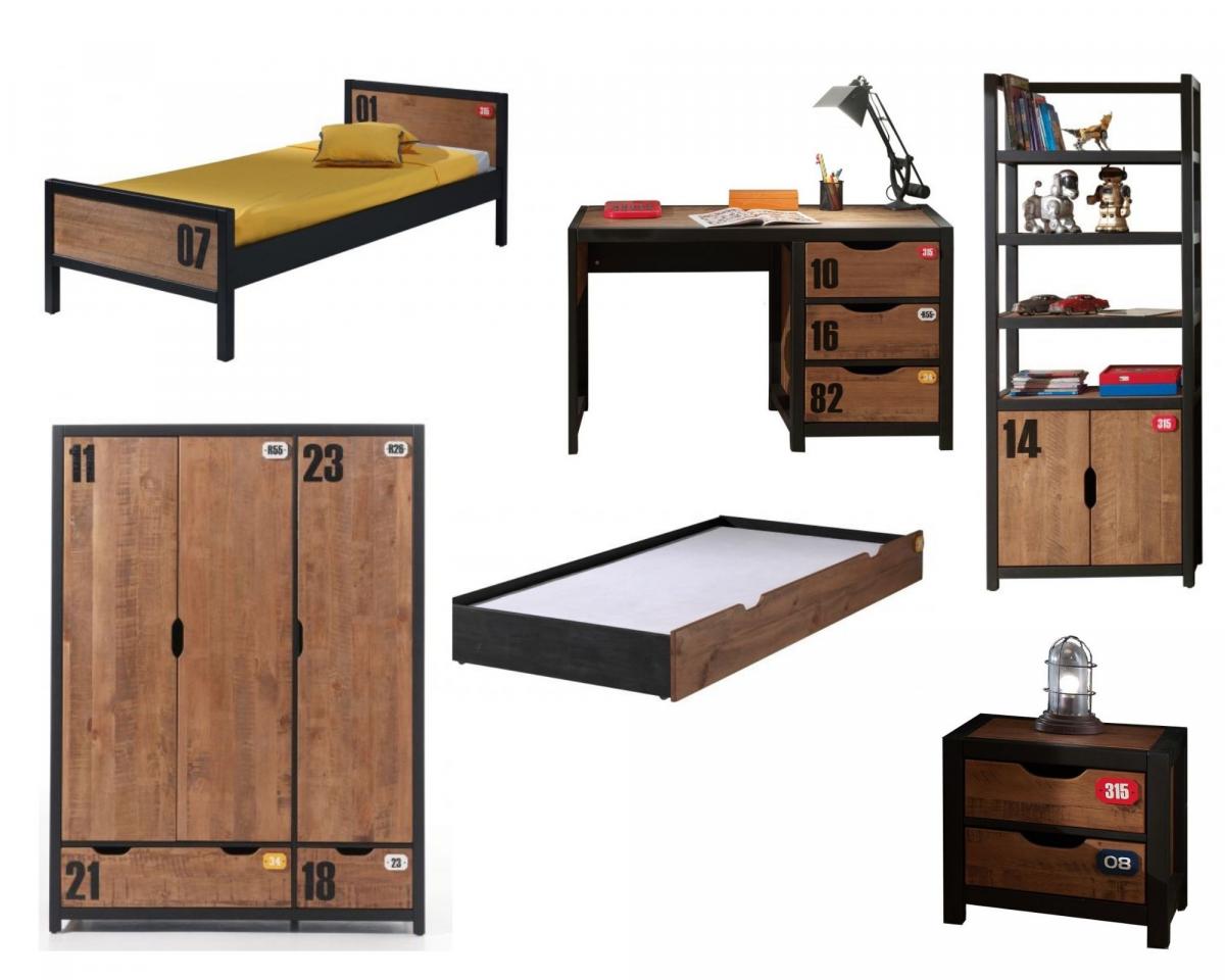 Ensemble De Meubles Alex Avec Grande Armoire Et Bureau à Prix Carrefour