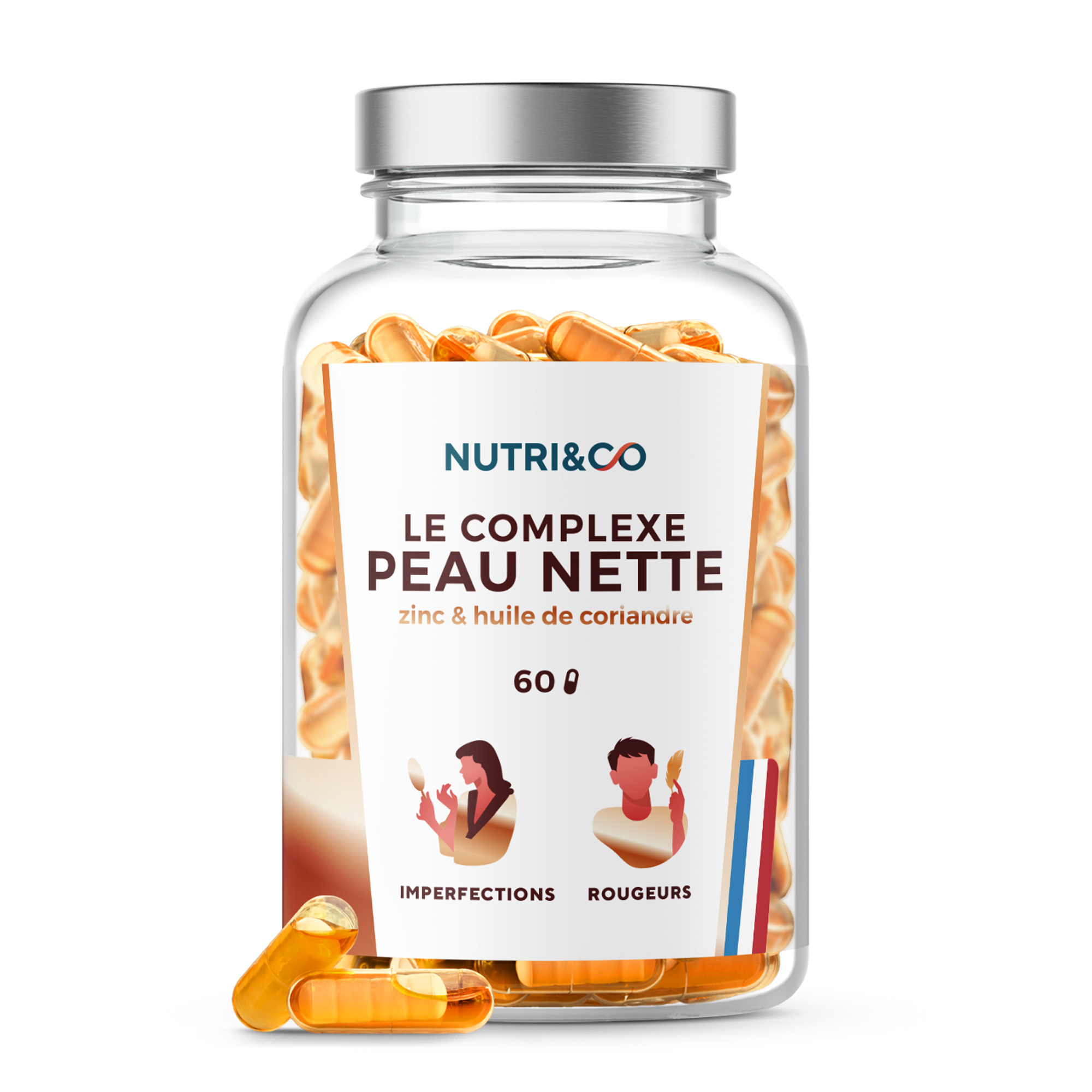 Complexe Peau Nette - Imperfections Acné Antioxydant - Zinc Huile De Chia Et Coriandre Brevetée ...