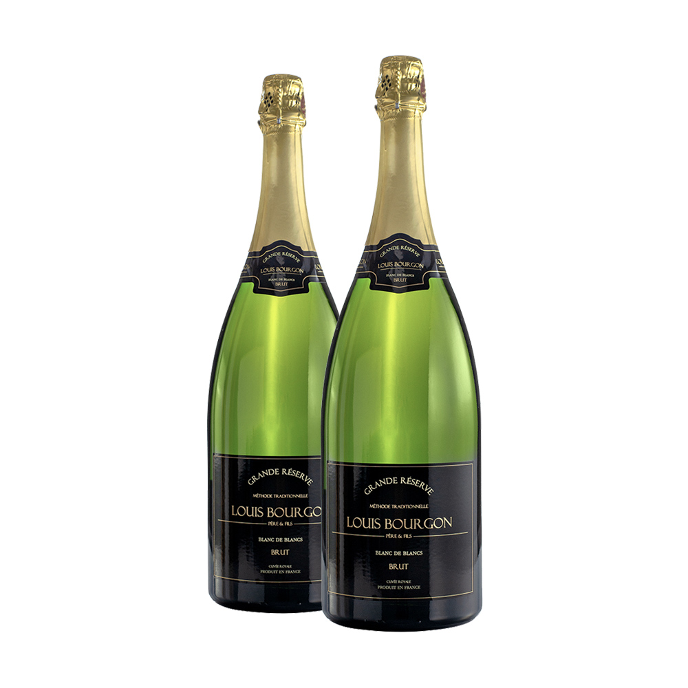 Pack 2 Louis Bourgon Grande Réserve Blanc De Blancs Brut 1,5l : les 2 ...