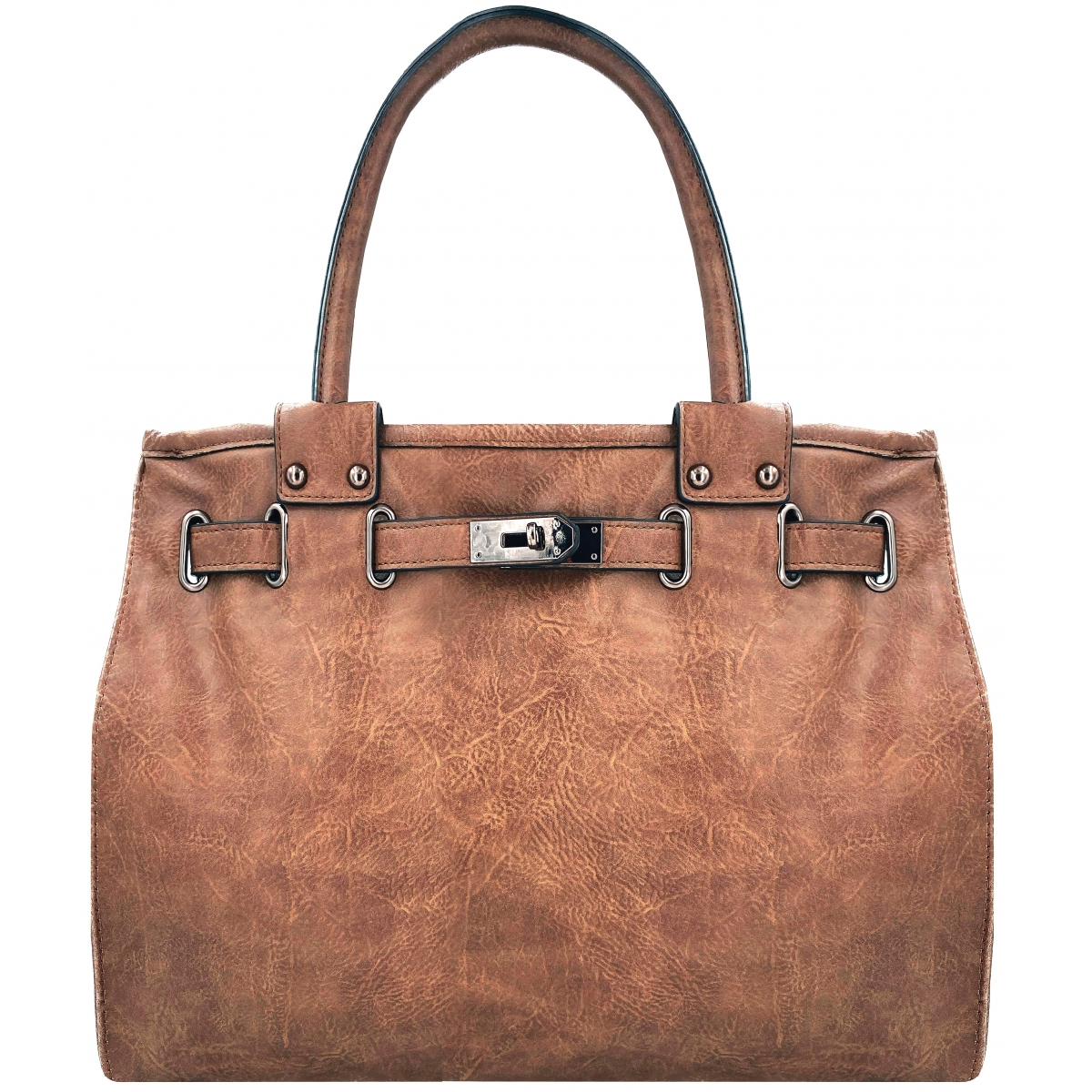 Sac À Main Bleucerise Textile Marron - Tt0025 à Prix Carrefour