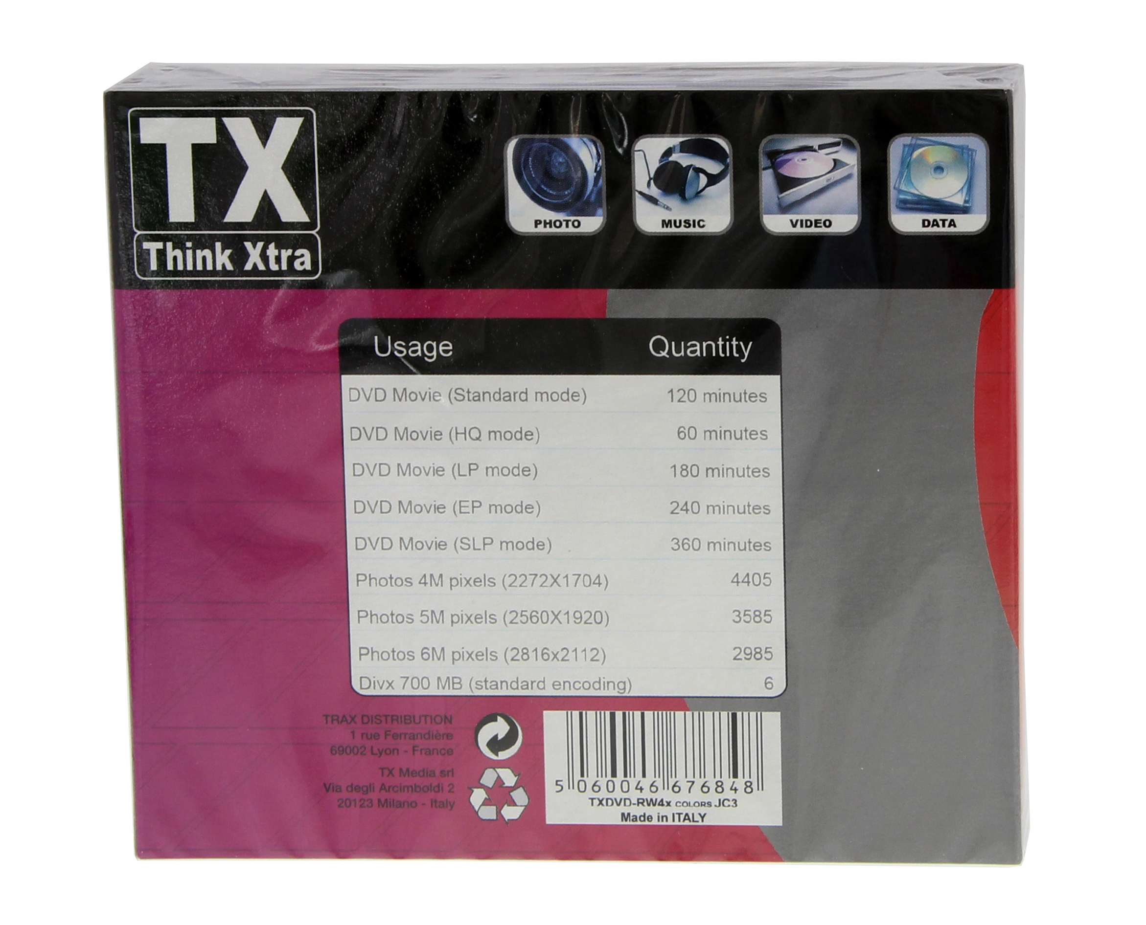 Pack De 3 Dvd-rw 4.7go Tx Think Xtra Jewel Case à Prix Carrefour