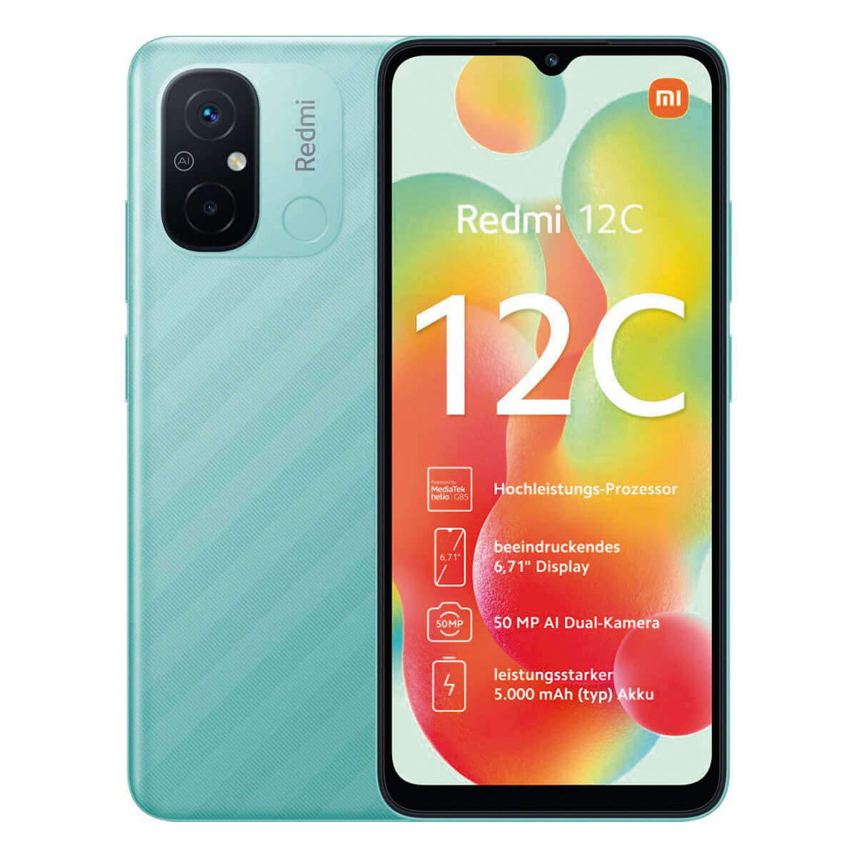 Xiaomi Redmi 12c 4go/128go Vert (mint Green) Double Sim 22126rn91y à ...