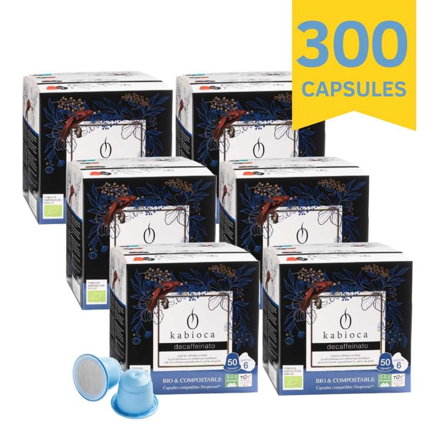 Café capsules Compatibles Nespresso bio Décaféiné intensité 6 KABIOCA ...