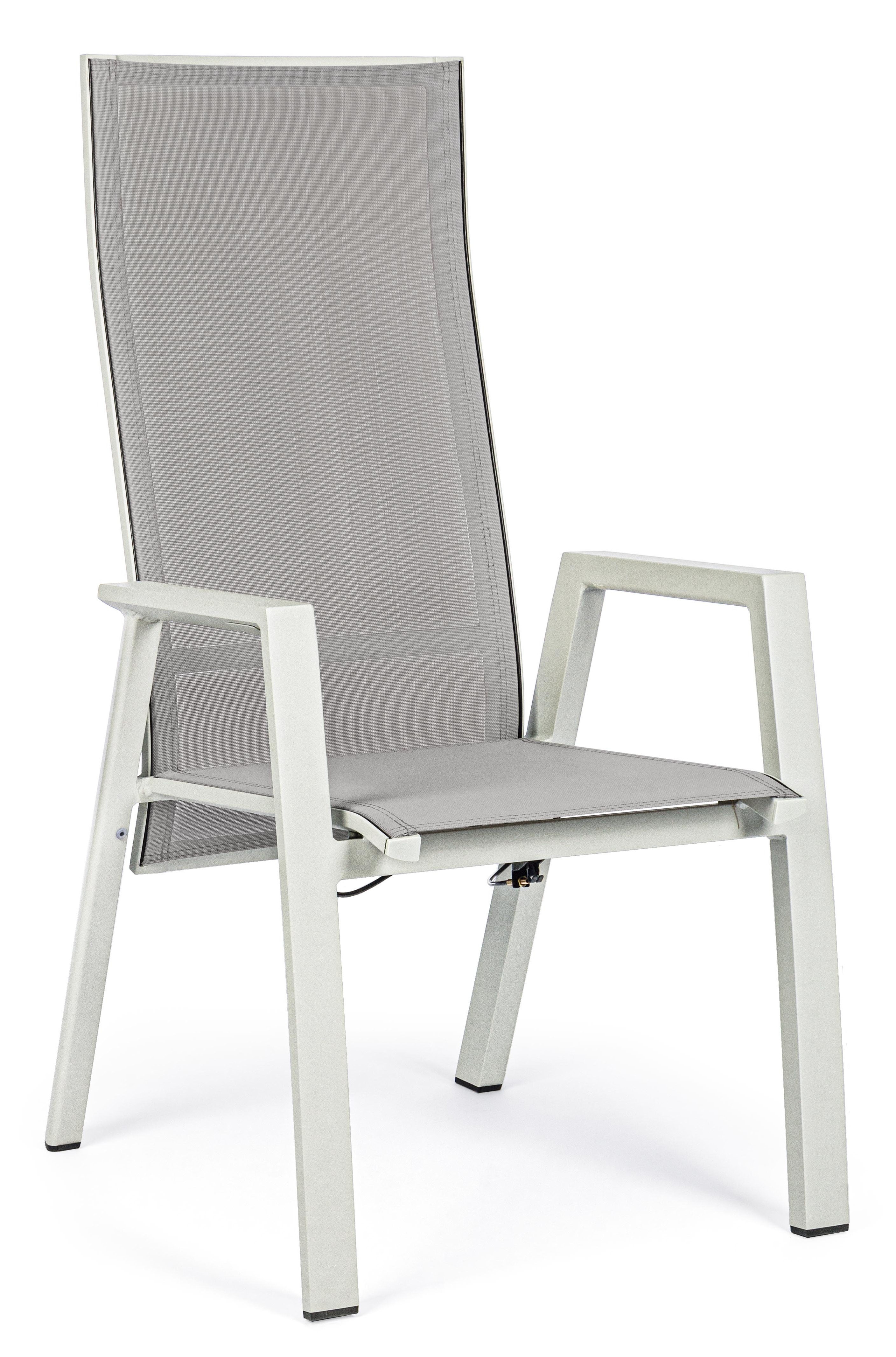 Fauteuil De Jardin Inclinable Aluminium Gris Stevie - Lot De 4 à Prix ...