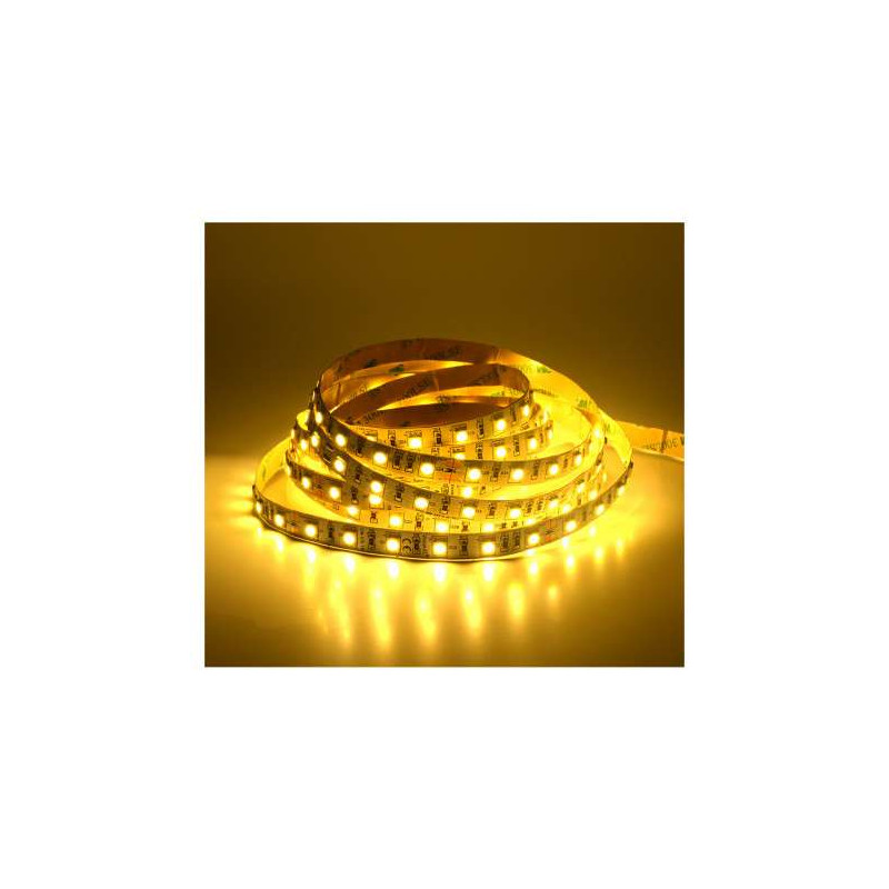 Ruban Led Blanc Chaud 3000k 5l 60led/m 14,4w/m Ip20 12v à Prix Carrefour