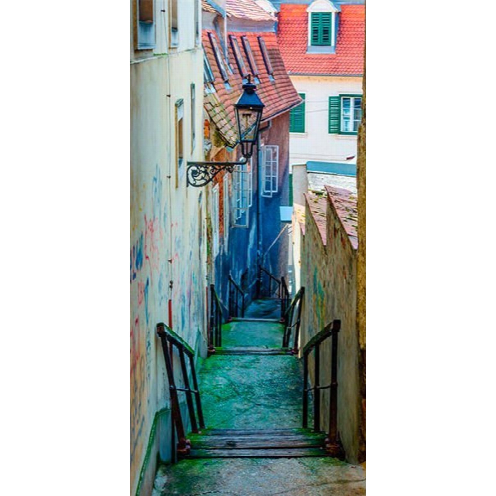 Papier Peint Pour Porte Ruelle Croate à Prix Carrefour