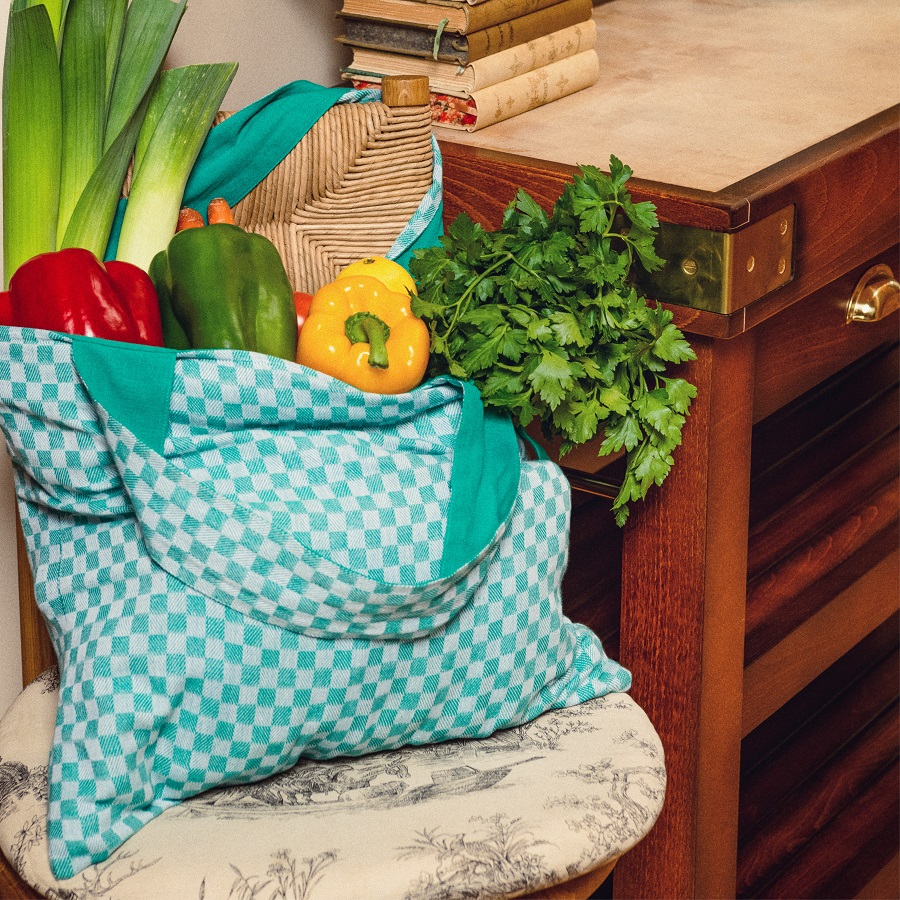 Le Sac À Provision - Sac De Courses - Doublé Et Réversible - Pliable ...