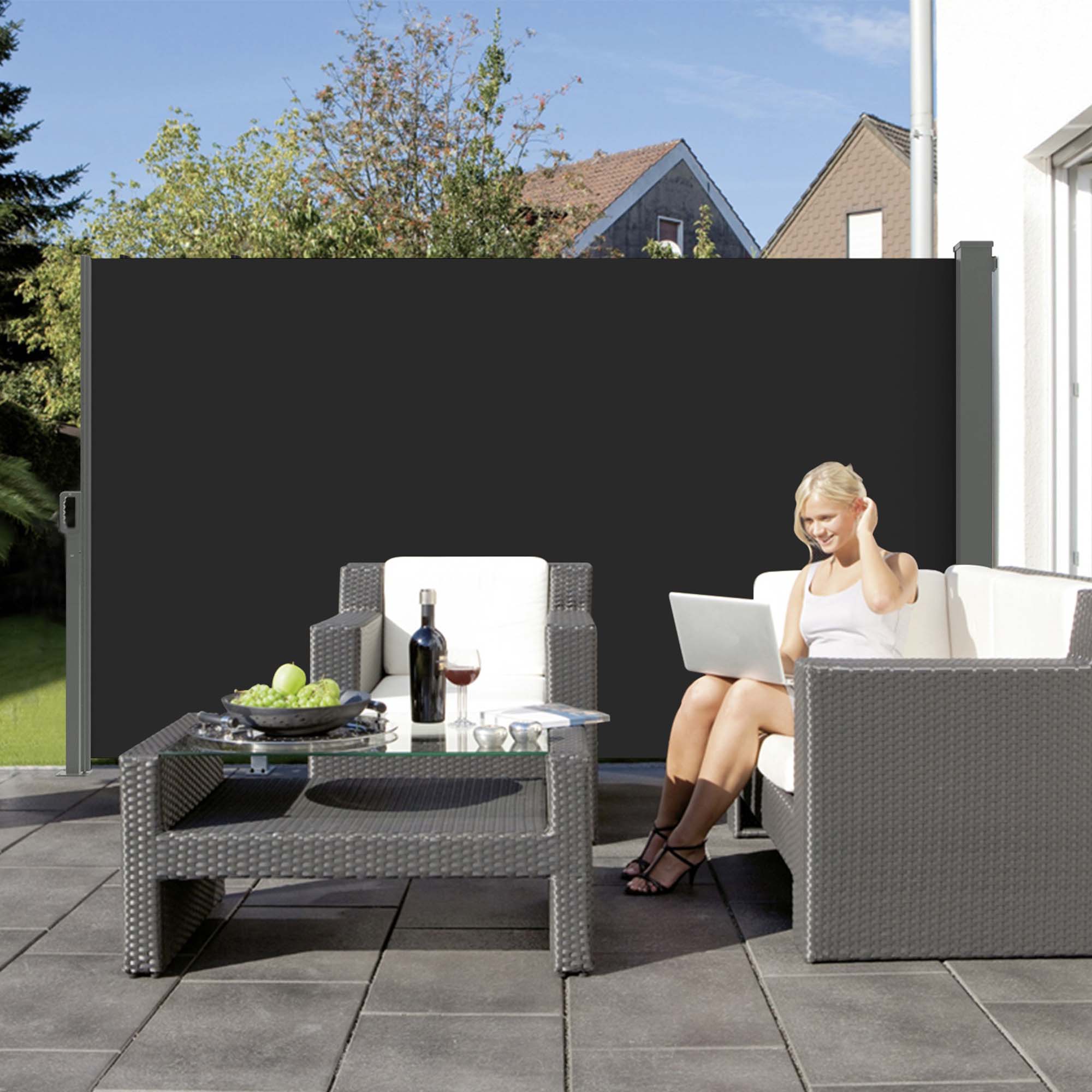 Paravent Extérieur Rétractable Phoenix Gris 300 X 180 Cm à Prix Carrefour