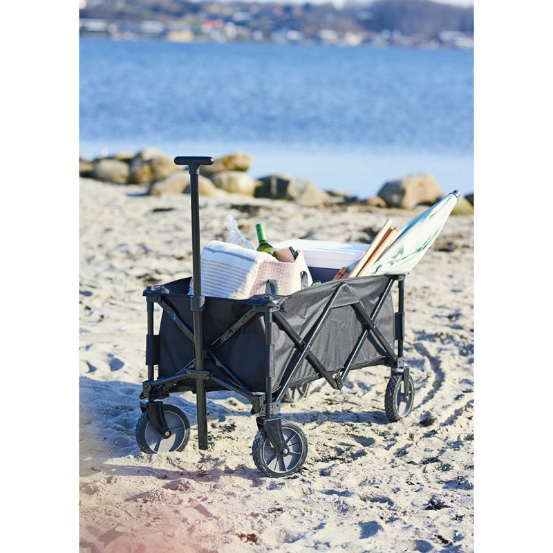 Chariot De Plage Pliant 79x107x54cm Couleur Gris à Prix Carrefour