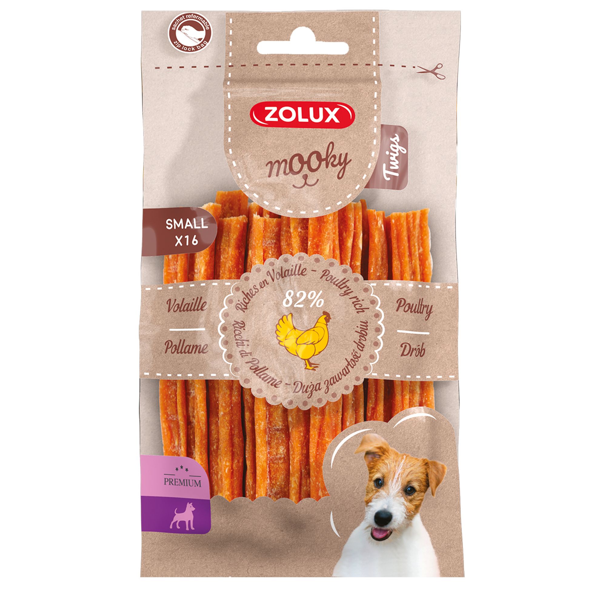 Mooky Premium "twigs Volaille" à Prix Carrefour