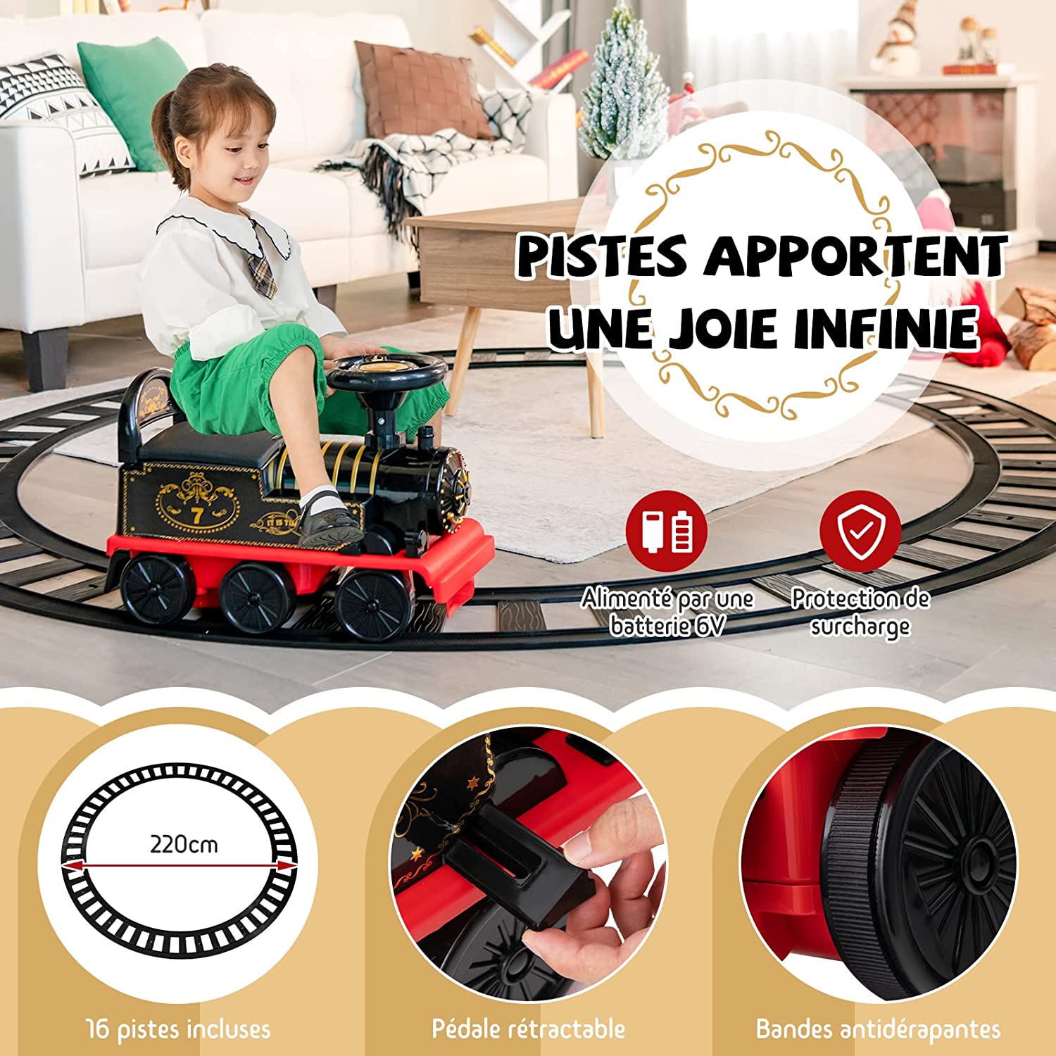 Train Electrique Pour Enfants -16 Accessoires De Rails , Cadeau De Noël ...