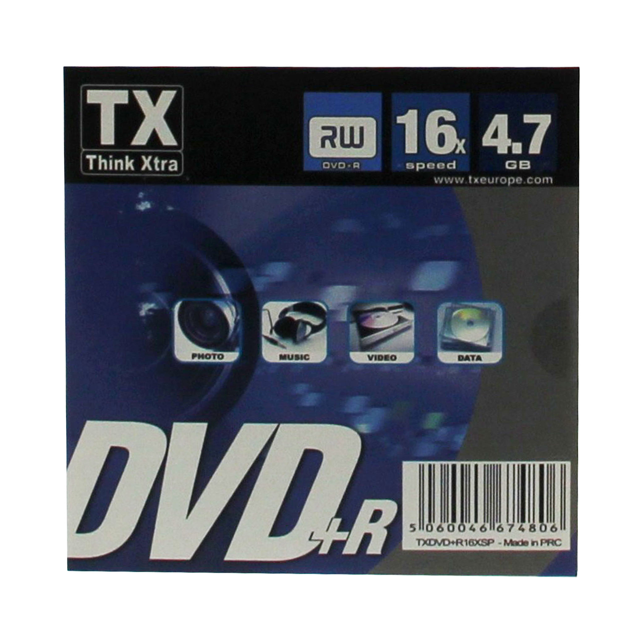 Pack De 125 Dvd+r Tx Think Xtra Pochette Carton Bleu à Prix Carrefour