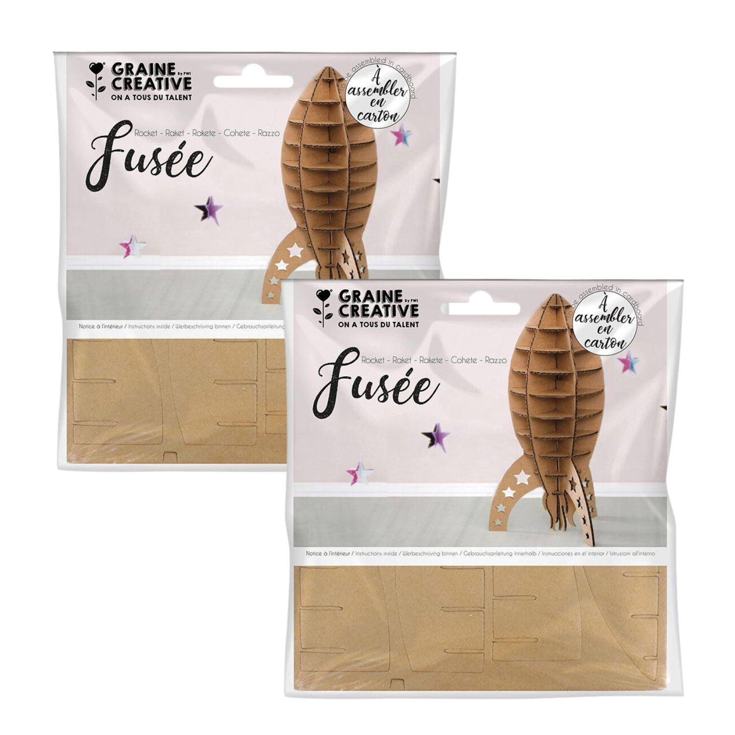 2 Maquettes De Fusée En Carton 20,5 X 10 X 10 Cm à Prix Carrefour