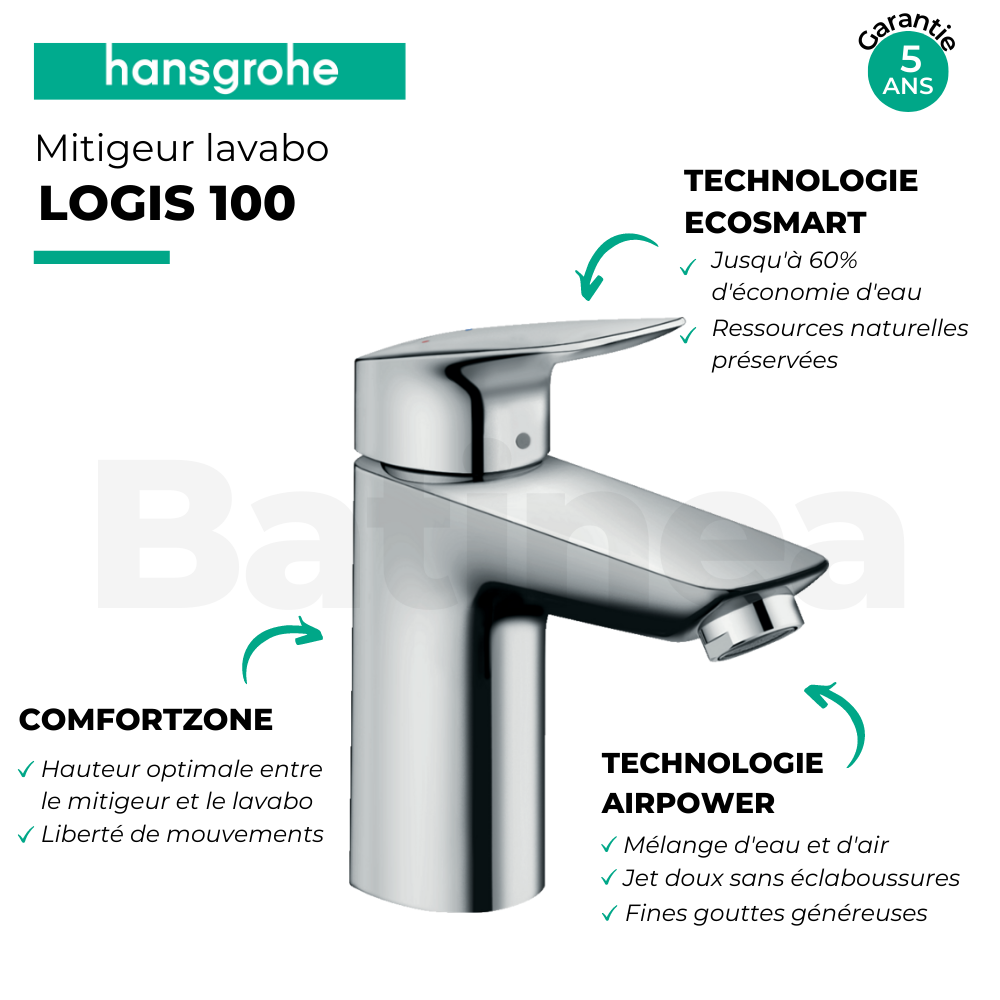 Lot De 2 Mitigeurs Lavabo Hansgrohe Logis 100 à Prix Carrefour