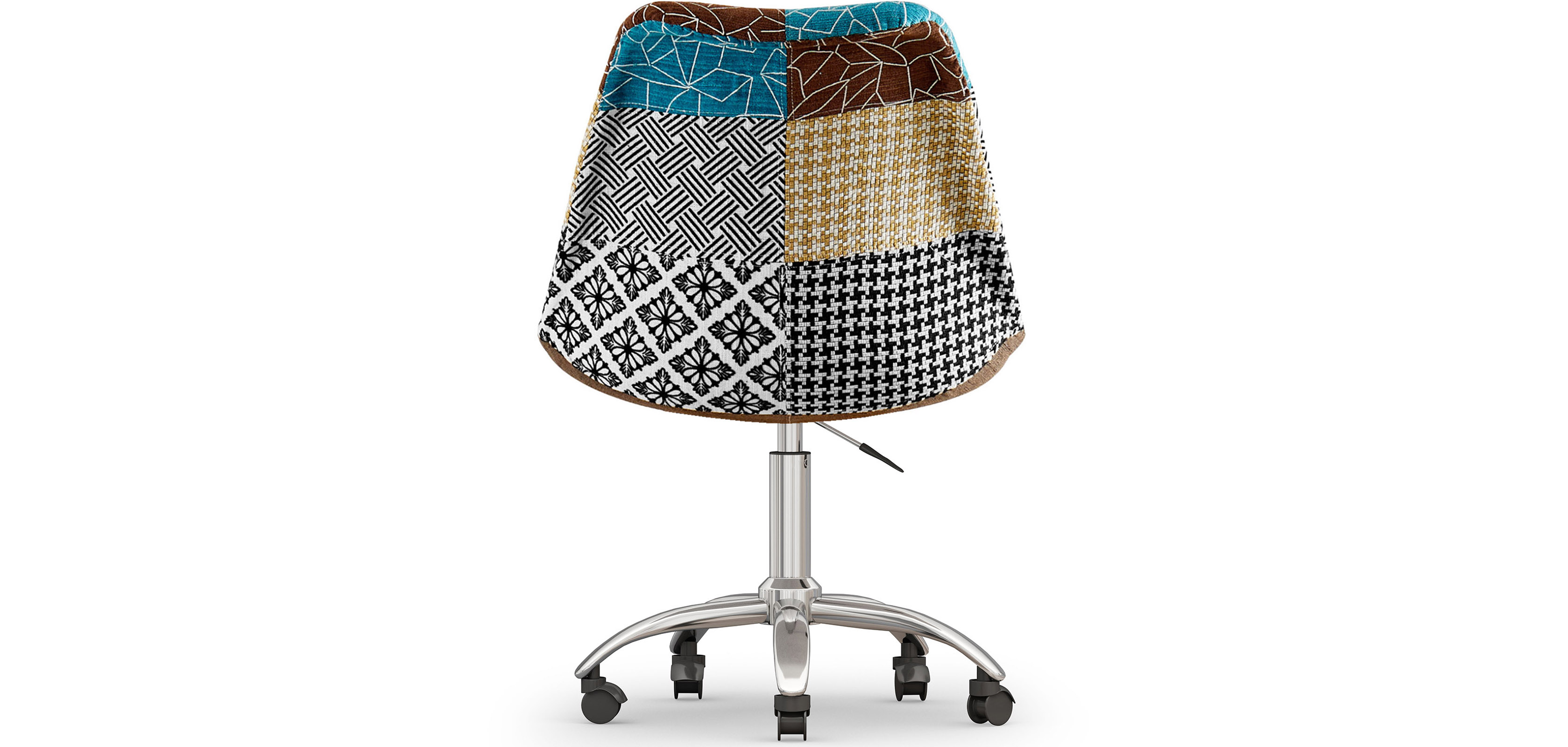 Chaise De Bureau Pivotante - Tissu Patchwork - Patty Multicolore à Prix Carrefour