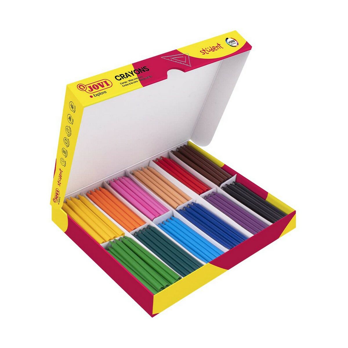 Crayons Gras De Couleur Jovi Plasticolor Caisse 300 Unités à Prix Carrefour