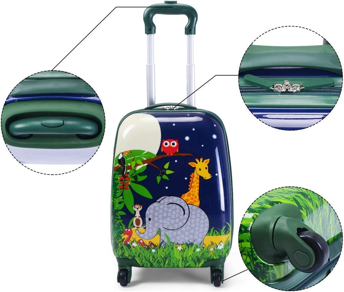 Costway Valise Enfant Sac À Dos Enfant Trolley À Roulettes Pour Enfant ...